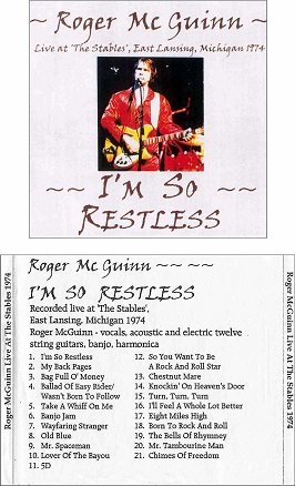 ROGER McGUINN - I'm So Restless - Crimson Records
