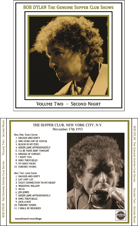 BOB DYLAN - The Genuine Supper Club Shows - Crimson Records