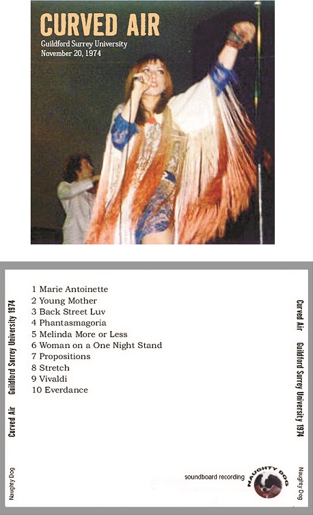 CURVED AIR - Surrey 1974 - Crimson Records