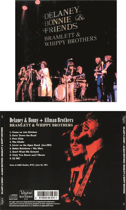 DELANEY & BONNIE + ALLMAN BROTHERS - Bramlett & Whippy Brothers ...