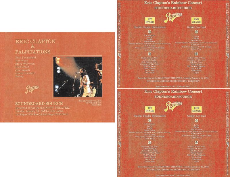 ERIC CLAPTON & PALPITATIONS - Rainbow Concert Complete - Crimson Records