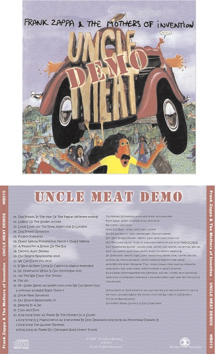 FRANK ZAPPA & THE MOTHERS OF INVENTION - Uncle Meat Demos - Crimson Records