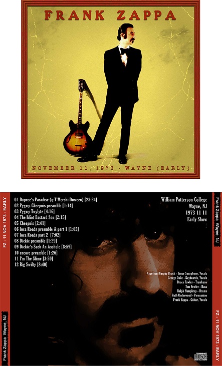 FRANK ZAPPA - Wayne 1973, Early Show - Crimson Records