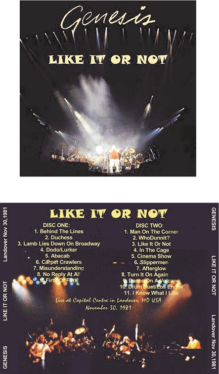 GENESIS - Like It Or Not - Crimson Records