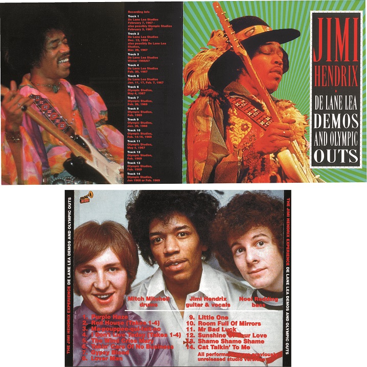 JIMI HENDRIX - De Lane Lea Demos And Olympic Outs - Crimson Records