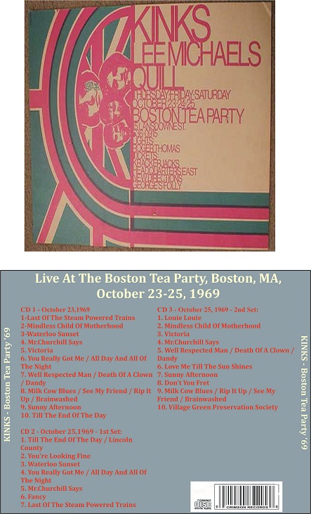 KINKS - Boston Tea Party '69 - Crimson Records