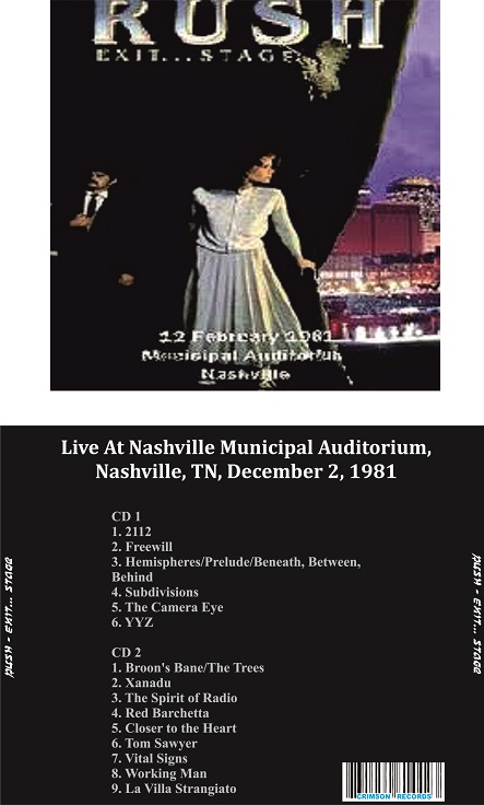 RUSH - Exit Stage - Crimson Records